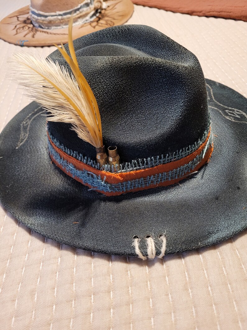 Branded Black Rancher Hat. Don't Tread on Me. Snake Burned in Brim. - Etsy