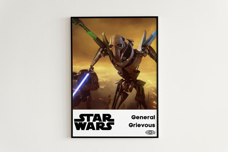 Star Wars General Grievous Movie Poster Art - General Grievous Digital ...