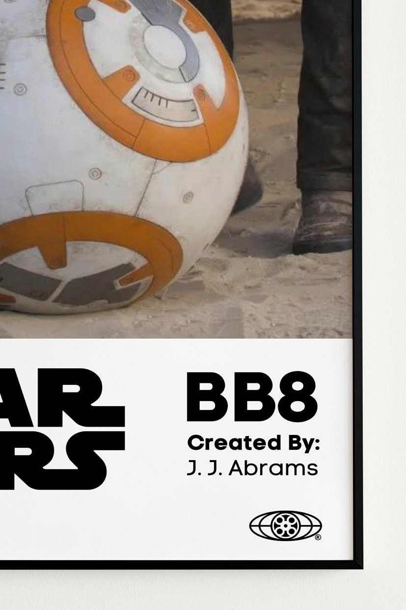 Star Wars BB8 Poster Art BB8 Movie Poster Print, Star Wars Wall Art ...