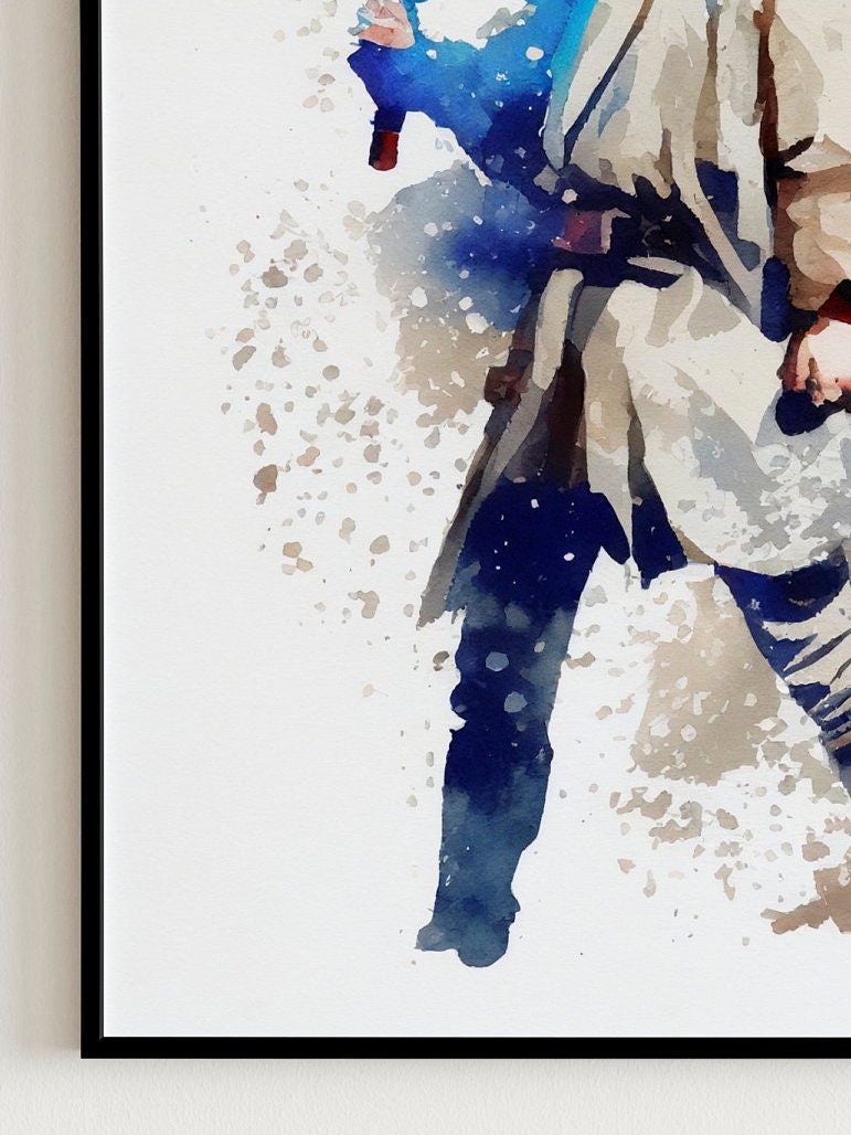 Star Wars Luke Skywalker Digital Print Star Wars Watercolor - Etsy