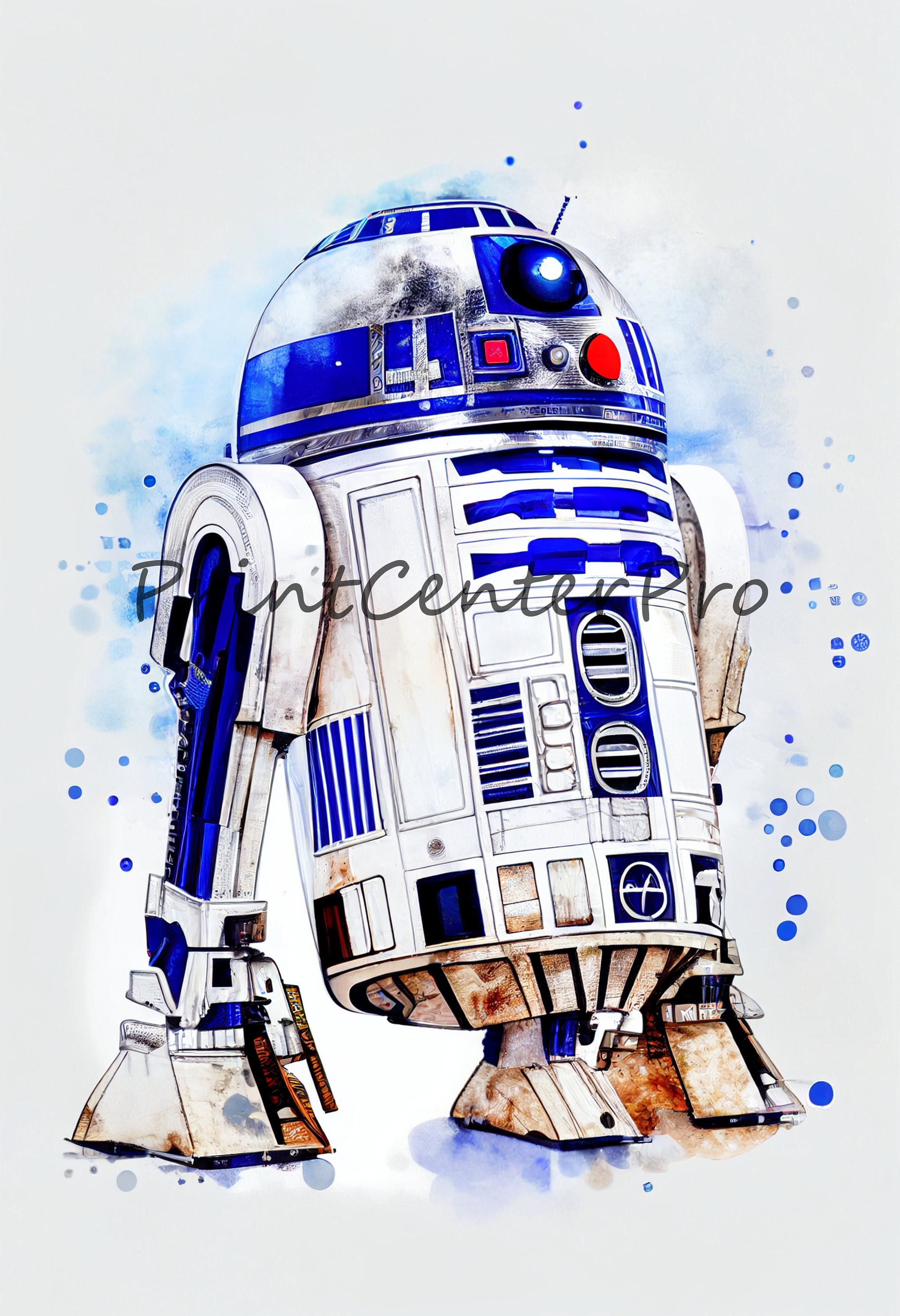 R2D2 and BB8 Watercolor Digital Print Set Set of 2 Prints Star Wars ...