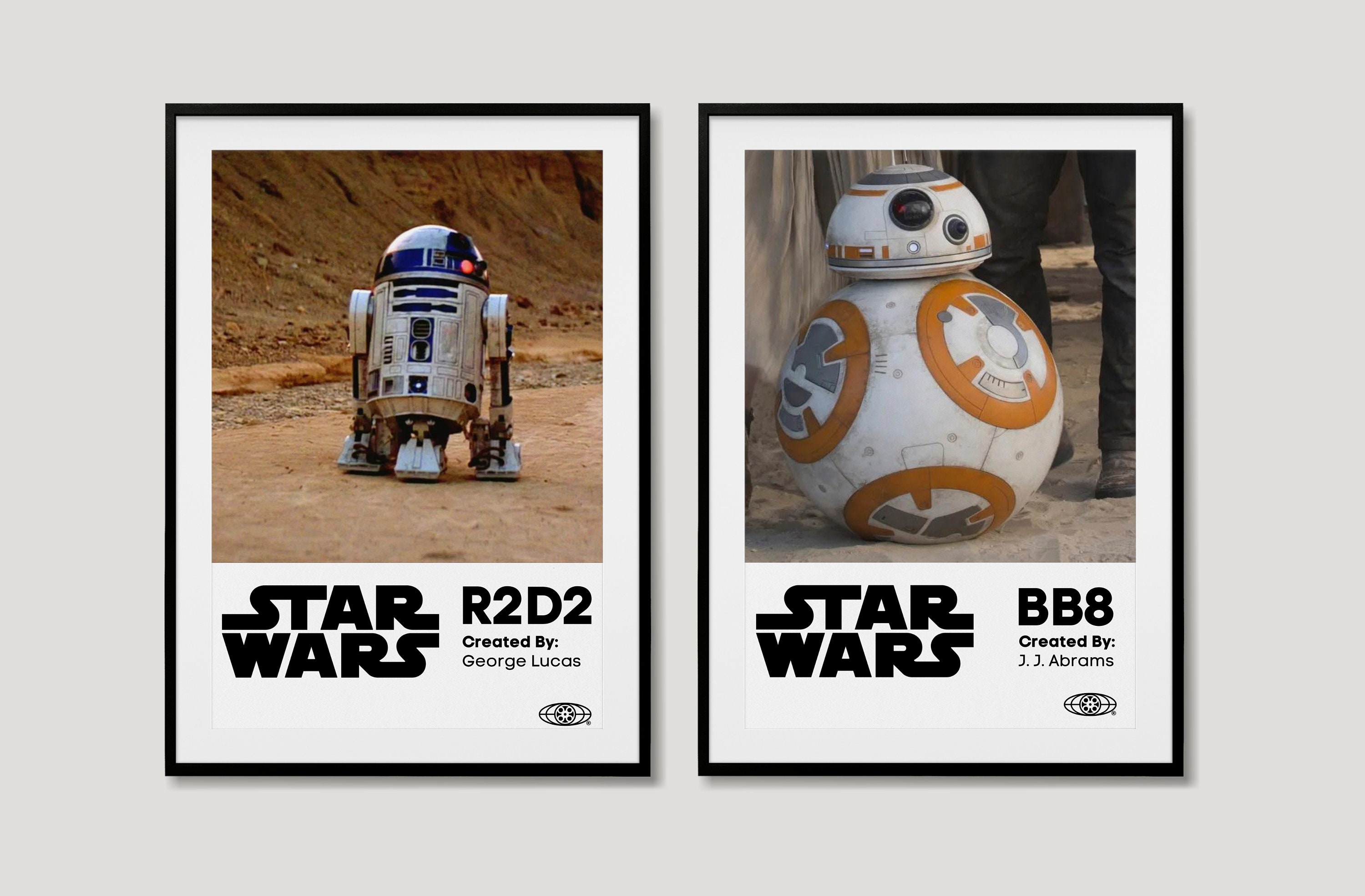 Set of 2 Star Wars Art Prints R2D2 & BB8 Poster Art Prints - Etsy