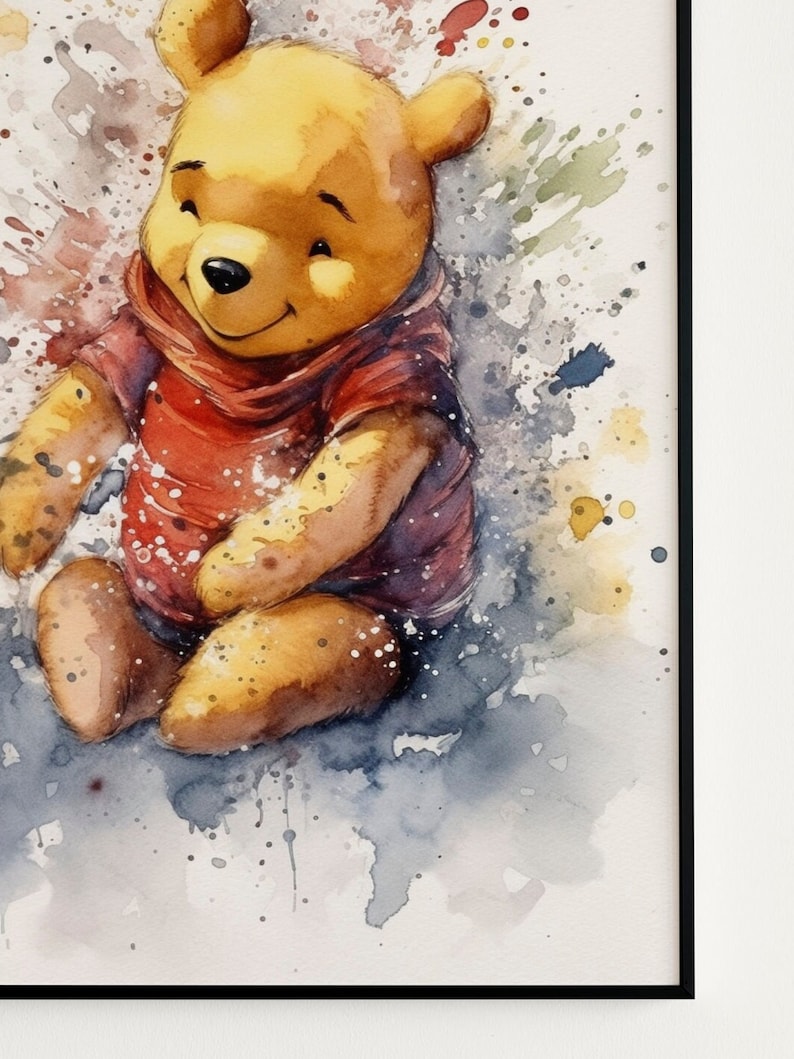 Winnie the Pooh Art Print Watercolor Poster Printable Pooh - Etsy