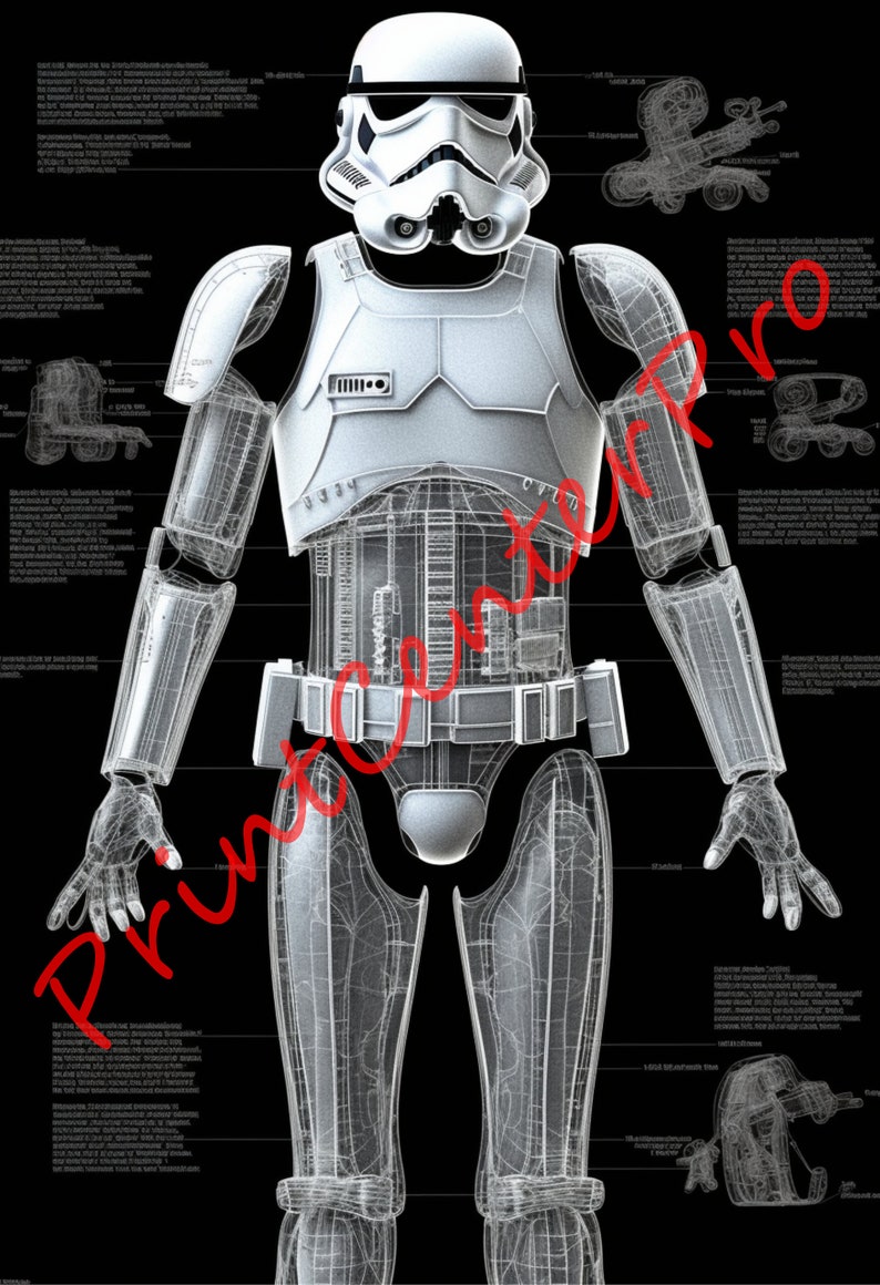Stormtrooper Anatomy Wall Art Digital Print Stormtrooper - Etsy