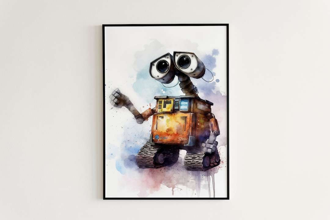 Wall-e Watercolor Artwork Print - Perfect for Nursery or Kids Room Wall ...