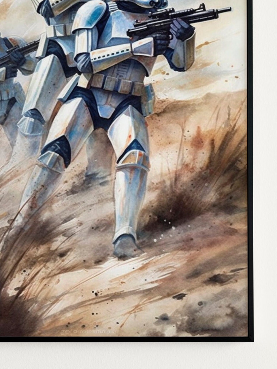 Clone Troopers in Battle Watercolor Painting 501st Clone Troopers ...