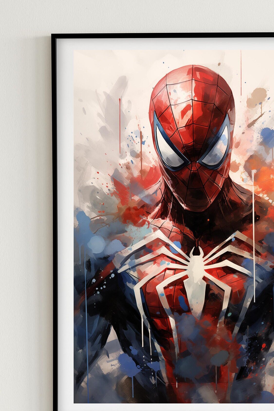 Spider Man Detailed Watercolor Painting 7 Images Included Instant ...