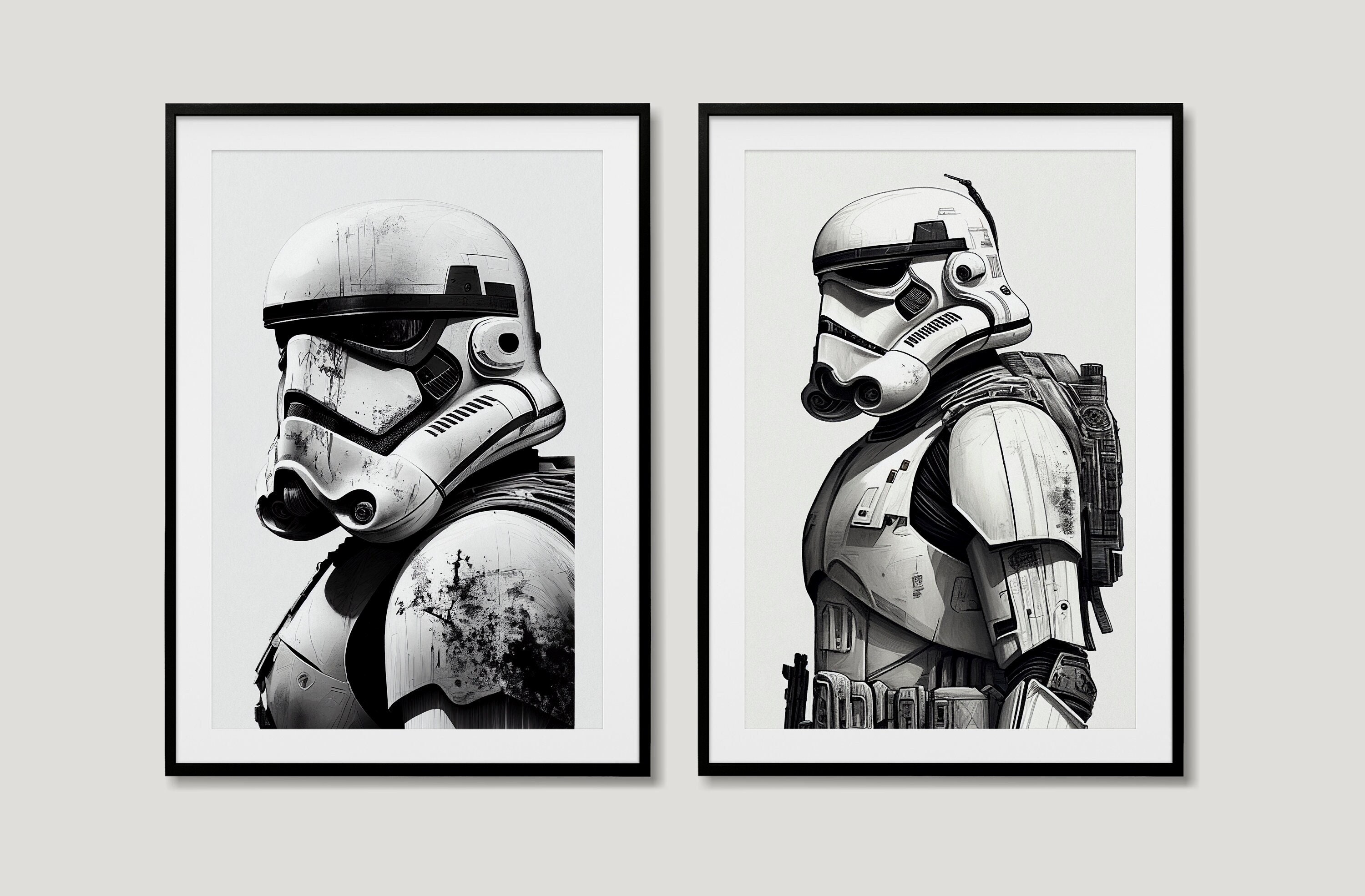 Stormtrooper Painting Digital Print Pack - Set of 2 Prints - Star Wars ...