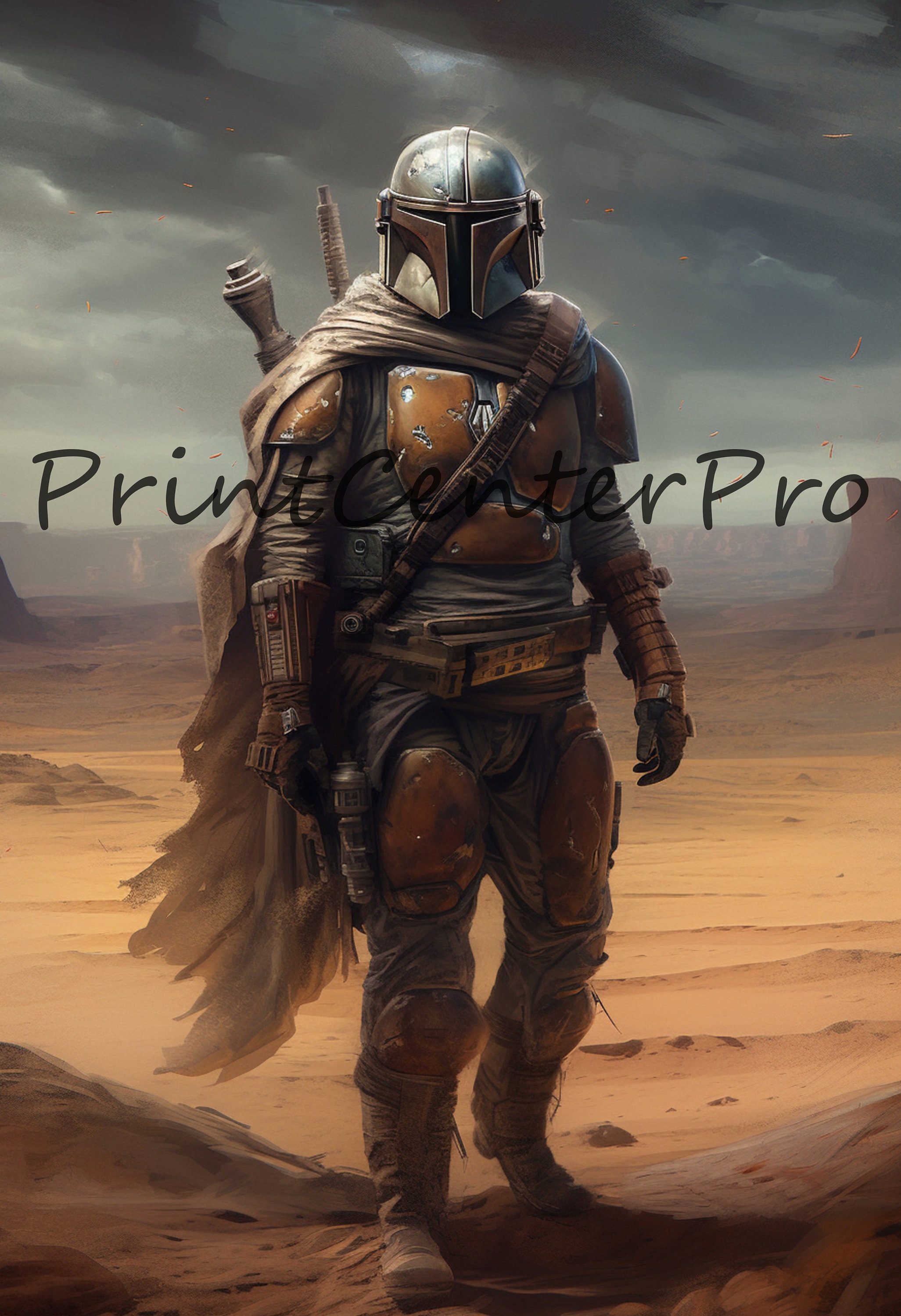 Star Wars the Mandalorian Gaming Room Wall Art Star Wars Digital Print ...
