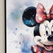 Adorable Minnie Mouse Watercolor Print: Digital Art for Kids Room and ...