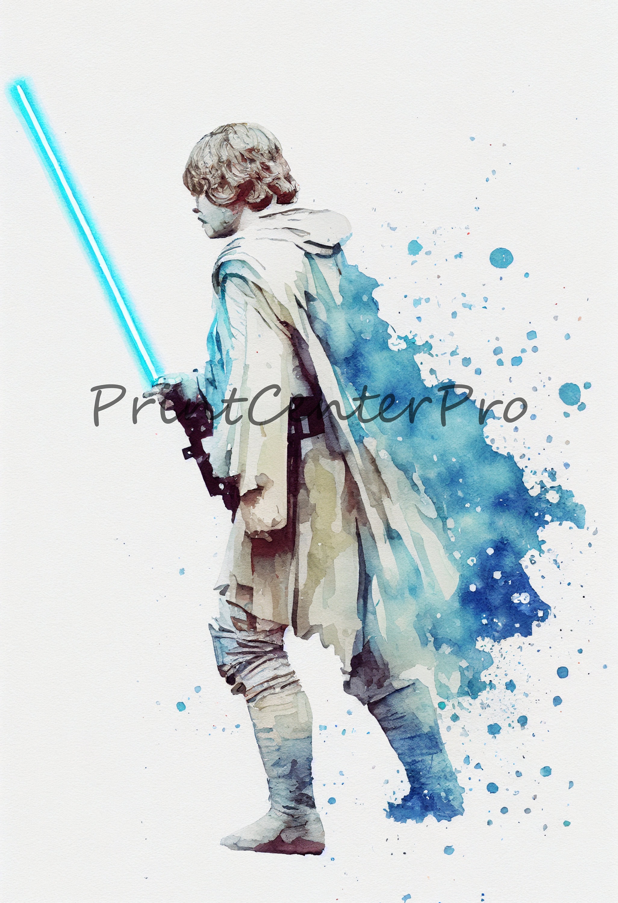 Luke Skywalker Star Wars Digital Print Star Wars Poster - Etsy