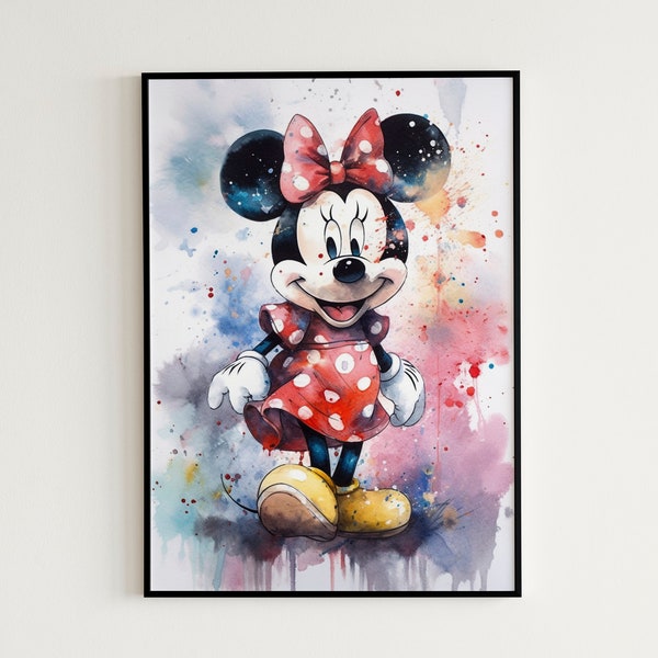 Minnie Mouse Painting Kids Room - Etsy