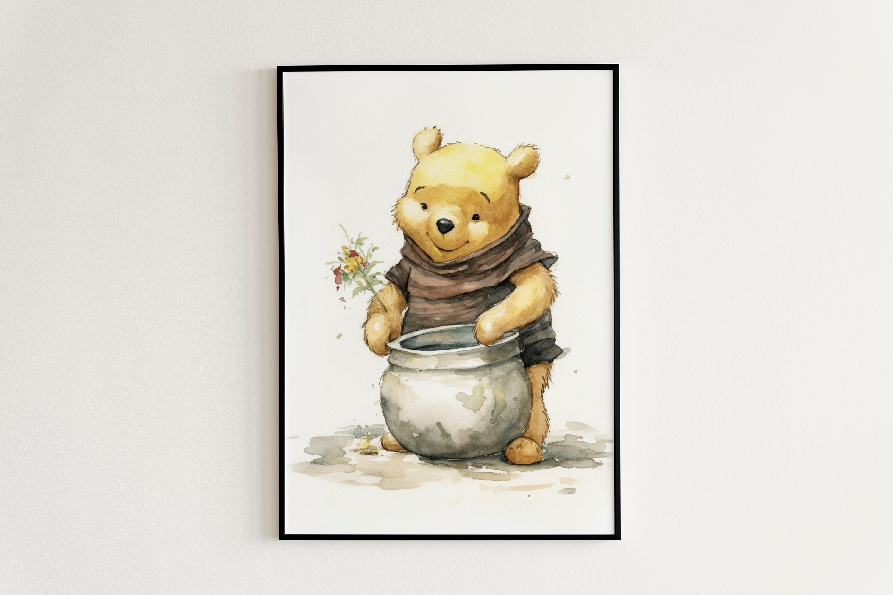 Winnie the Pooh Watercolor Print Perfect for Winnie the Pooh - Etsy