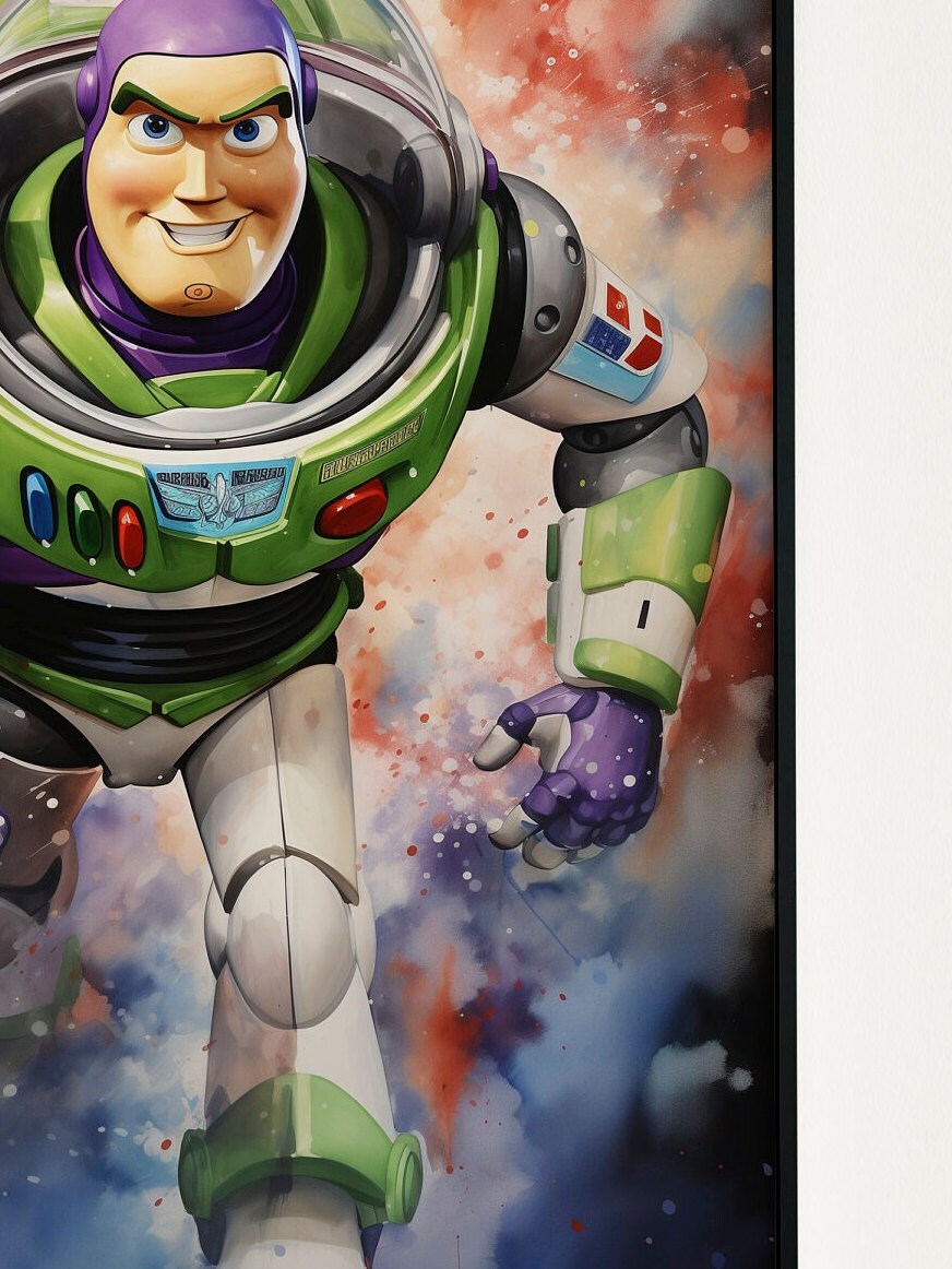 Buzz Lightyear in Space Watercolor Painting, Digital Print Buzz ...