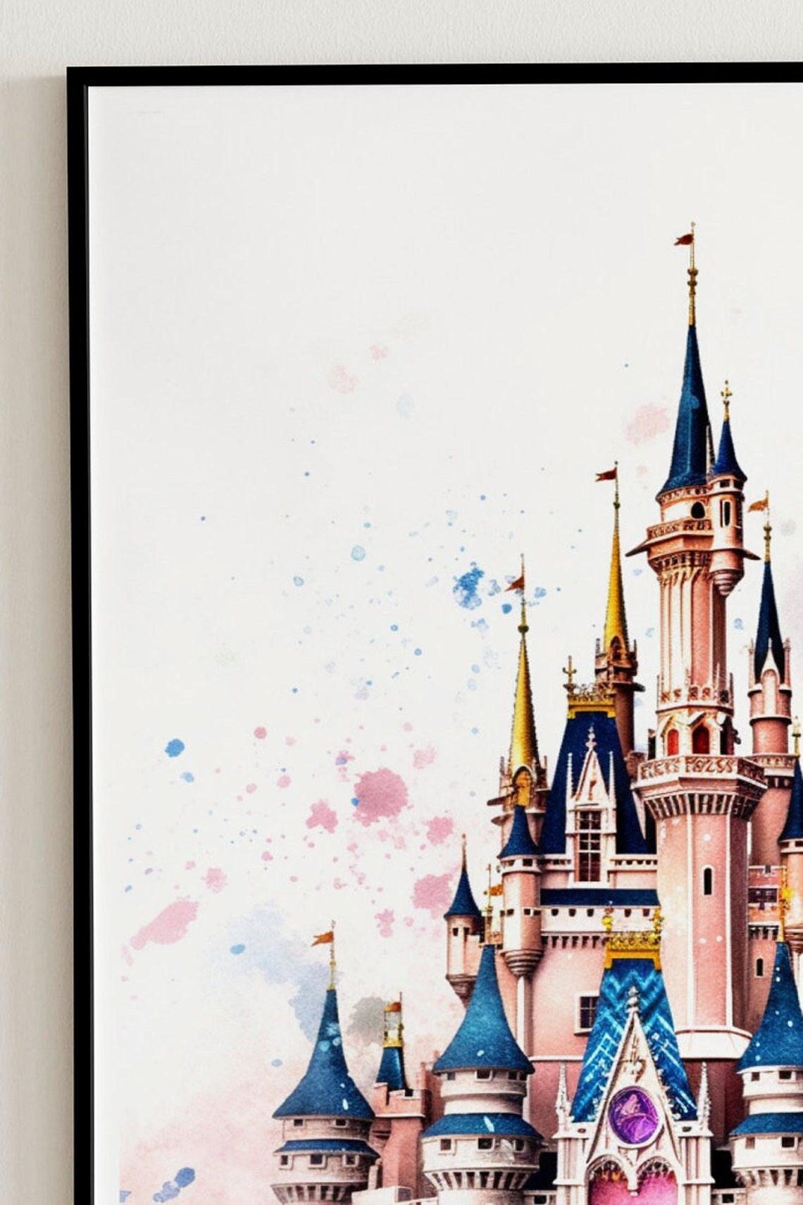 Magic Kingdom Art Print Magic Castle Watercolor Painting - Etsy