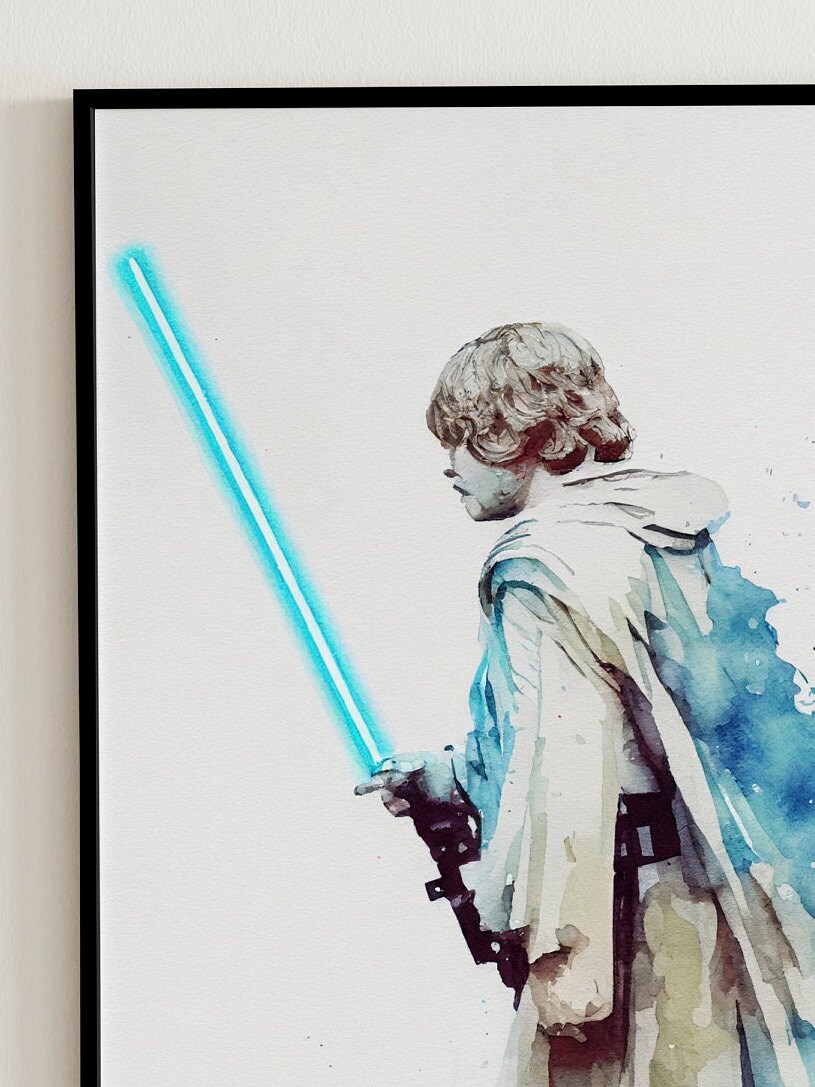 Luke Skywalker Star Wars Digital Print Star Wars Poster - Etsy
