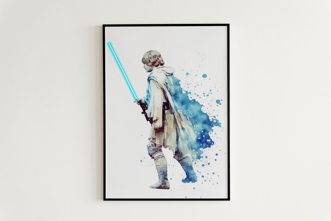 Luke Skywalker Star Wars Digital Print - Star Wars Poster, Luke ...