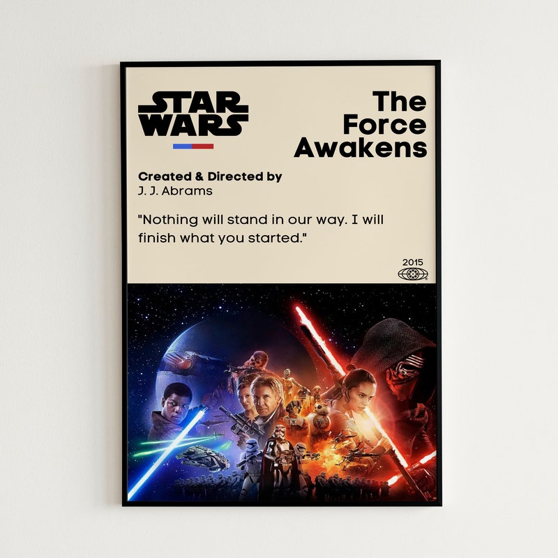 Force Awakens Poster - Etsy