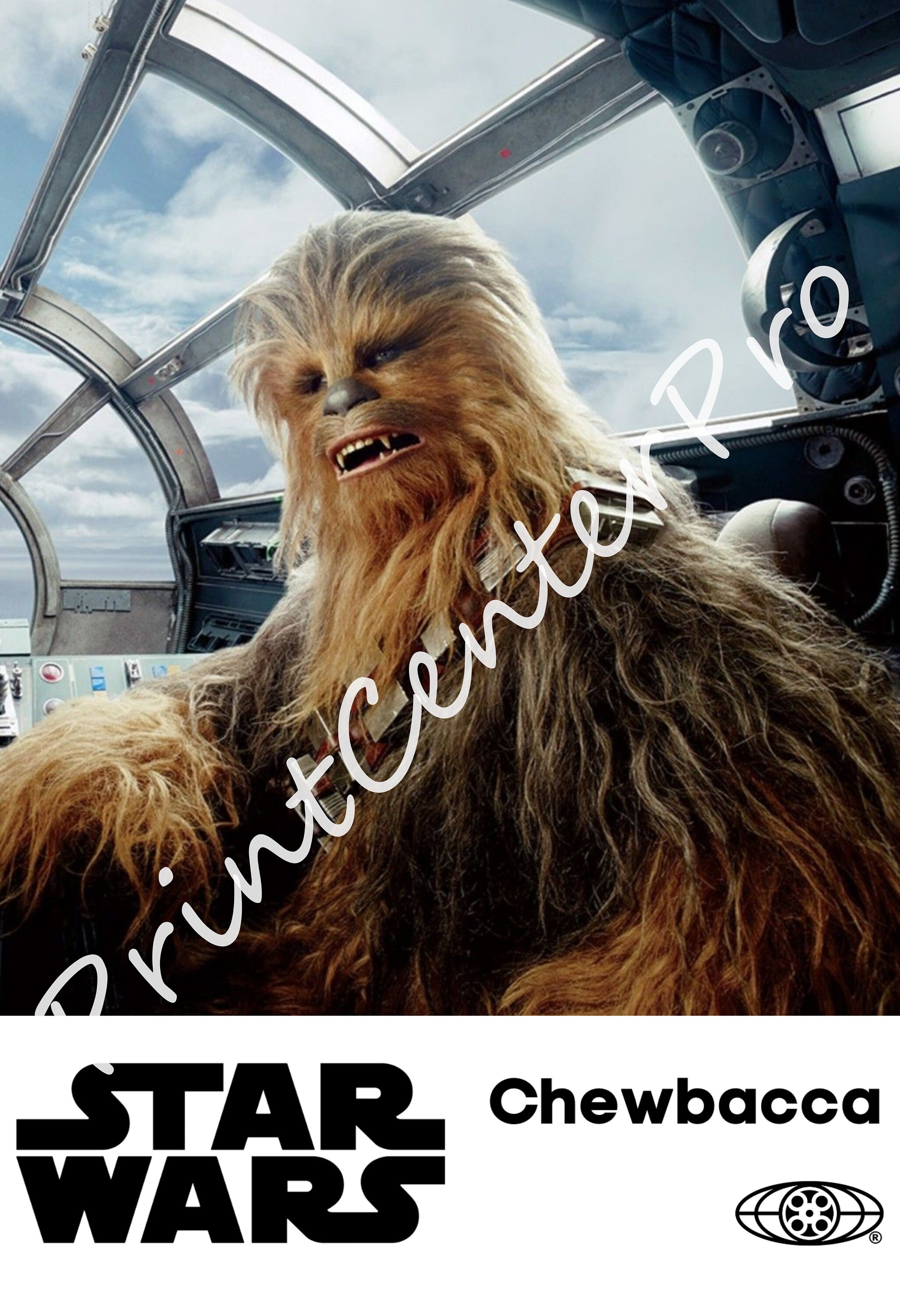 Minimal Chewbacca Poster Artwork Star Wars Chewbacca Digital - Etsy