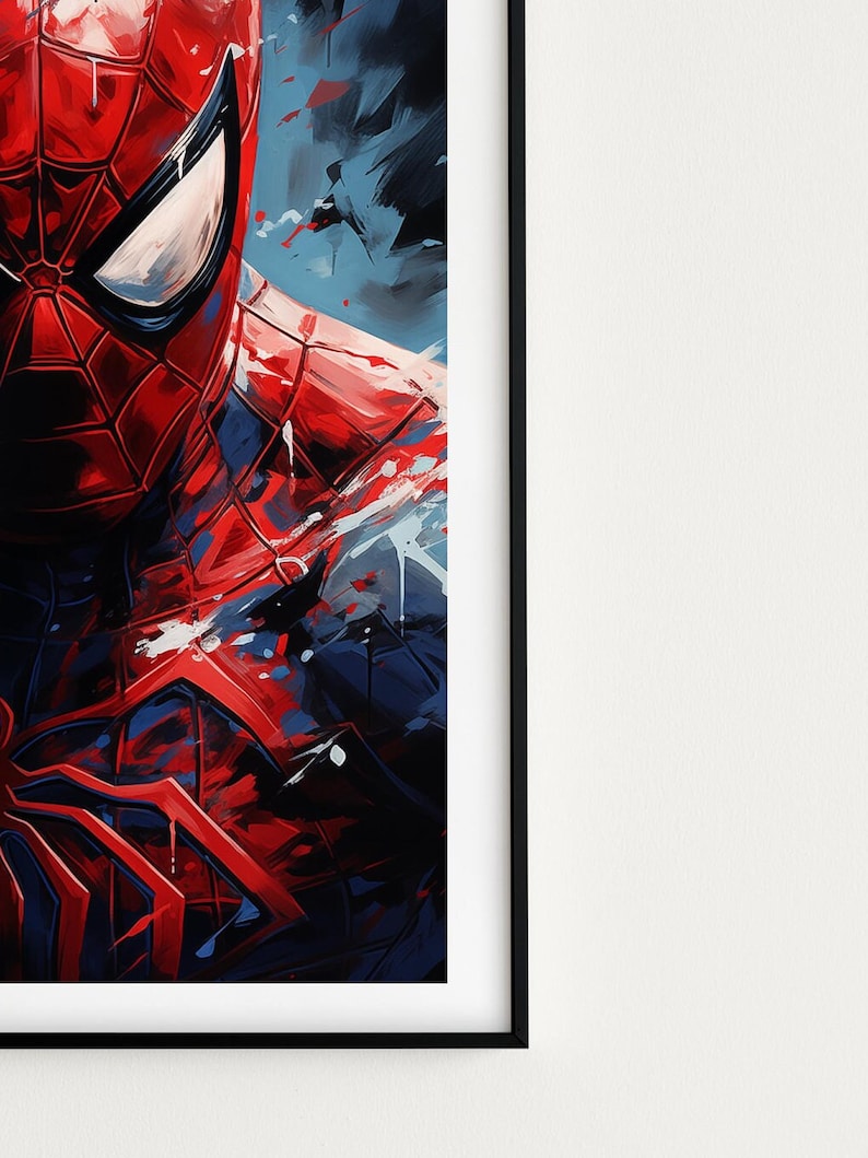High Quality Spider Man Painting 7 Images Included Marvel Universe the ...