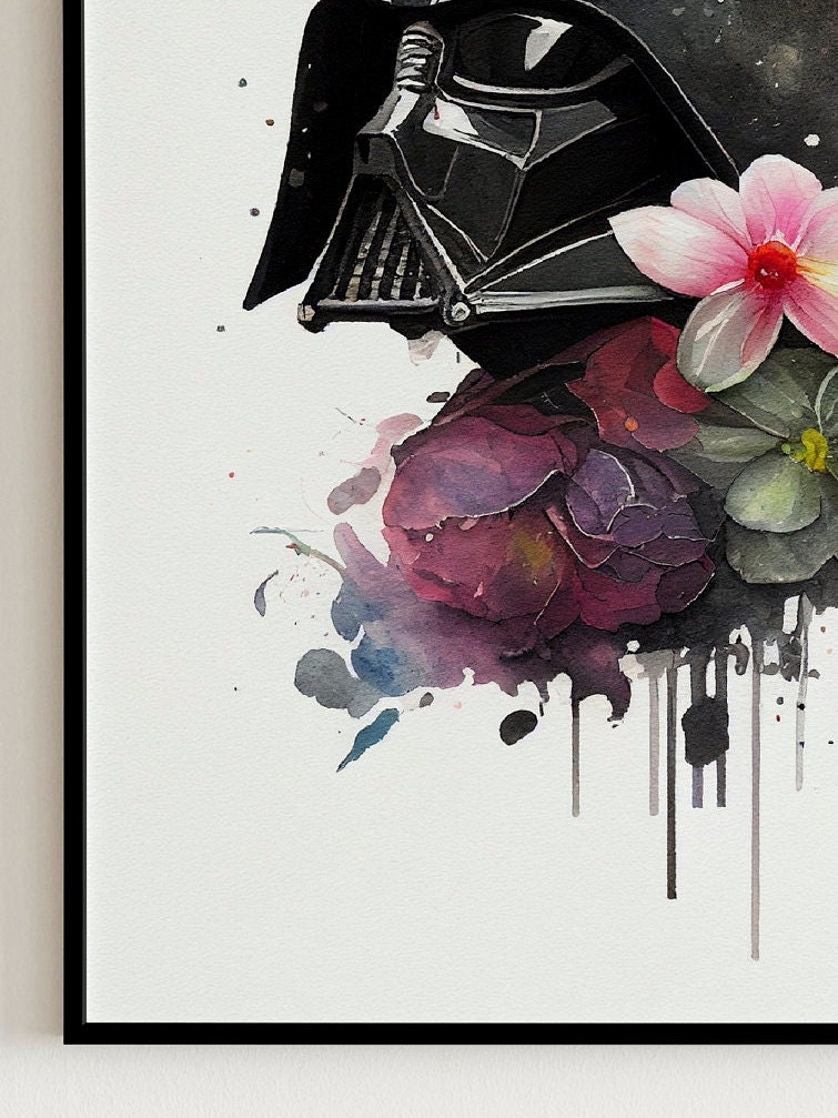 Star Wars Aesthetic Painting Darth Vader Watercolor Print Star Wars ...