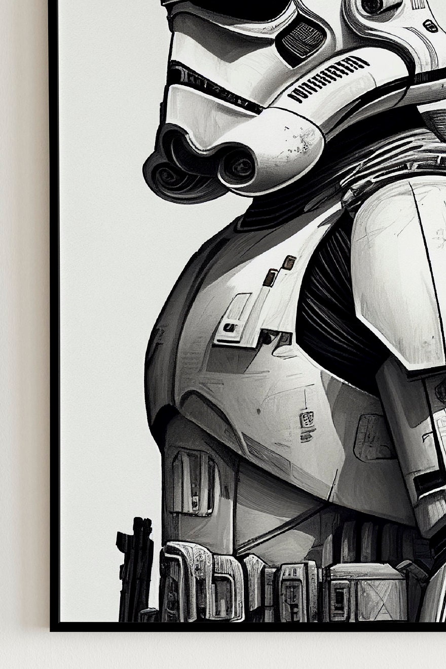 Stormtrooper Painting Digital Print Pack Set of 2 Prints Star Wars Wall ...