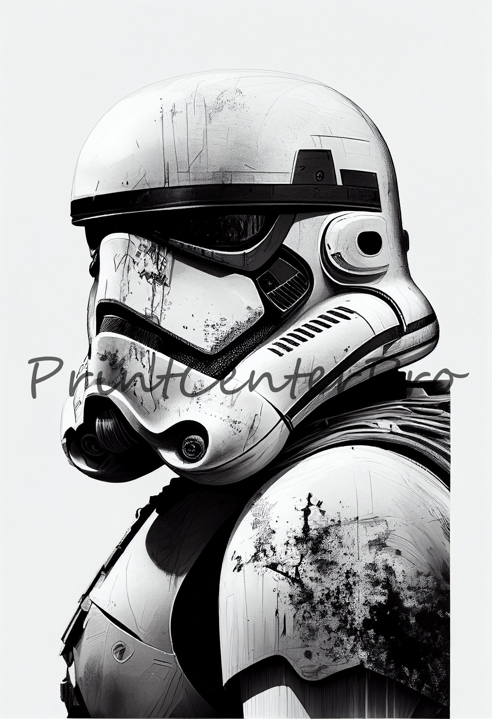 Stormtrooper Painting Digital Print Pack Set of 2 Prints Star Wars Wall ...