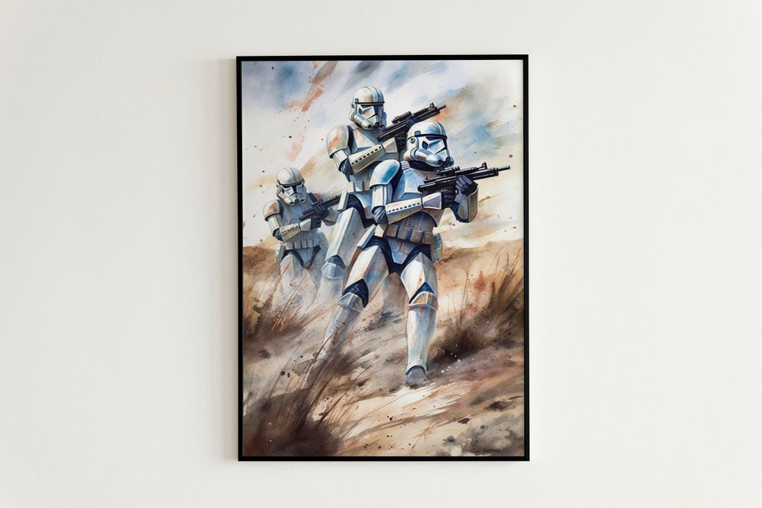 Clone Troopers in Battle Watercolor Painting - 501st Clone Troopers ...