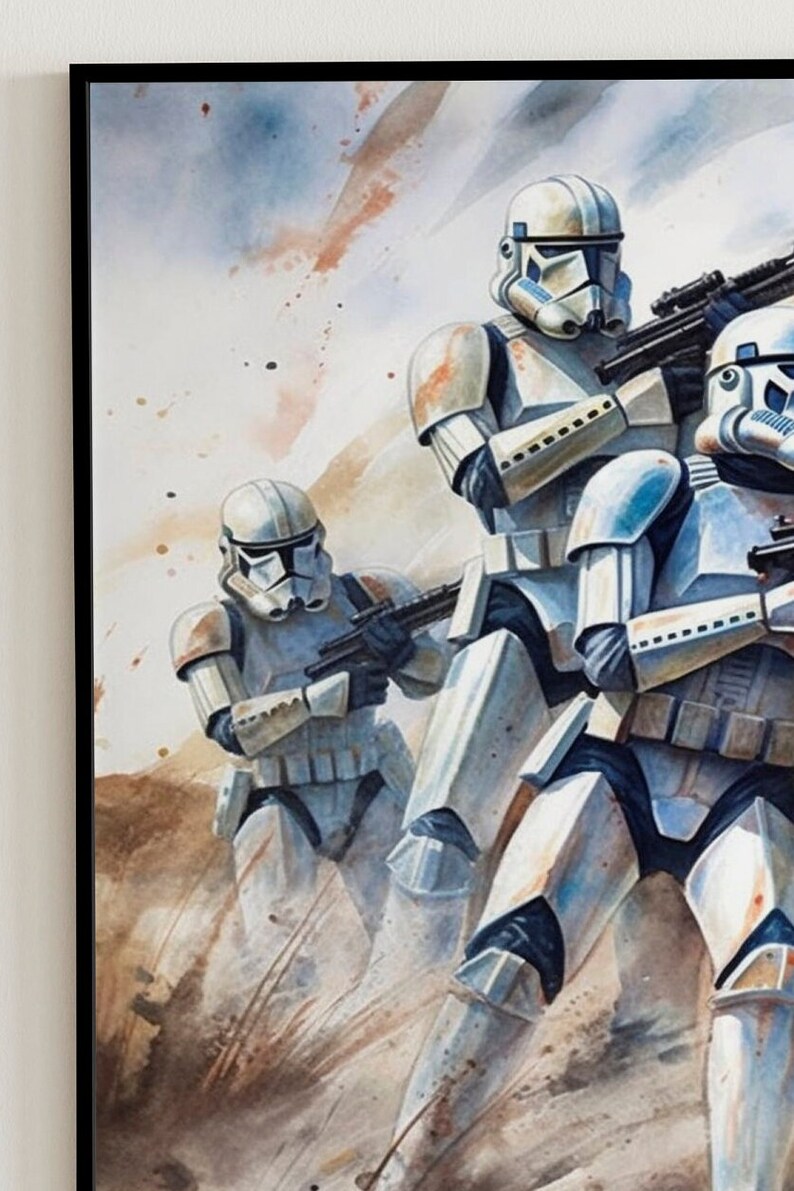 Clone Troopers in Battle Watercolor Painting 501st Clone Troopers ...
