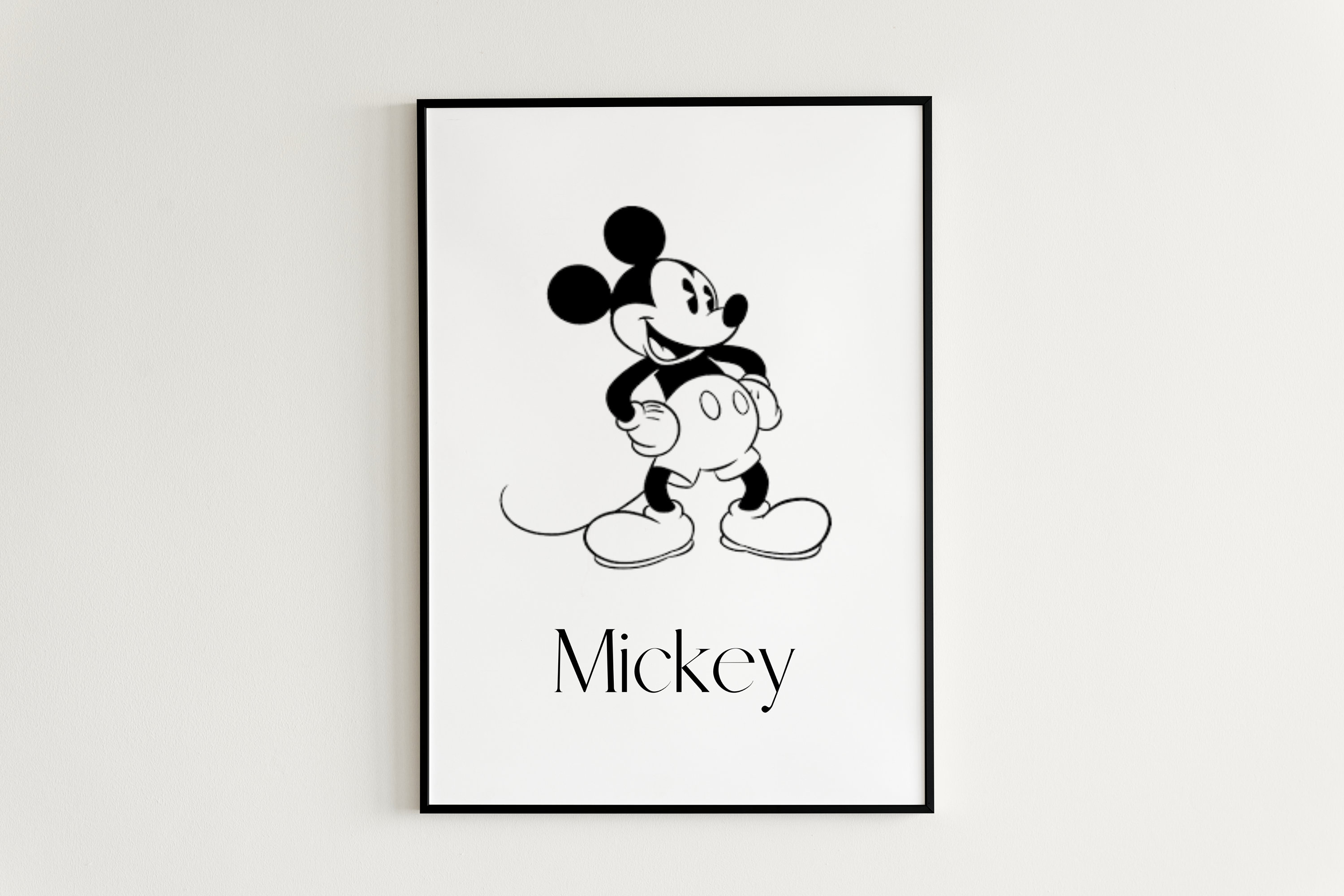 Set of 3 Mickey Mouse Printable Wall Art - Nursery Print, Digital ...