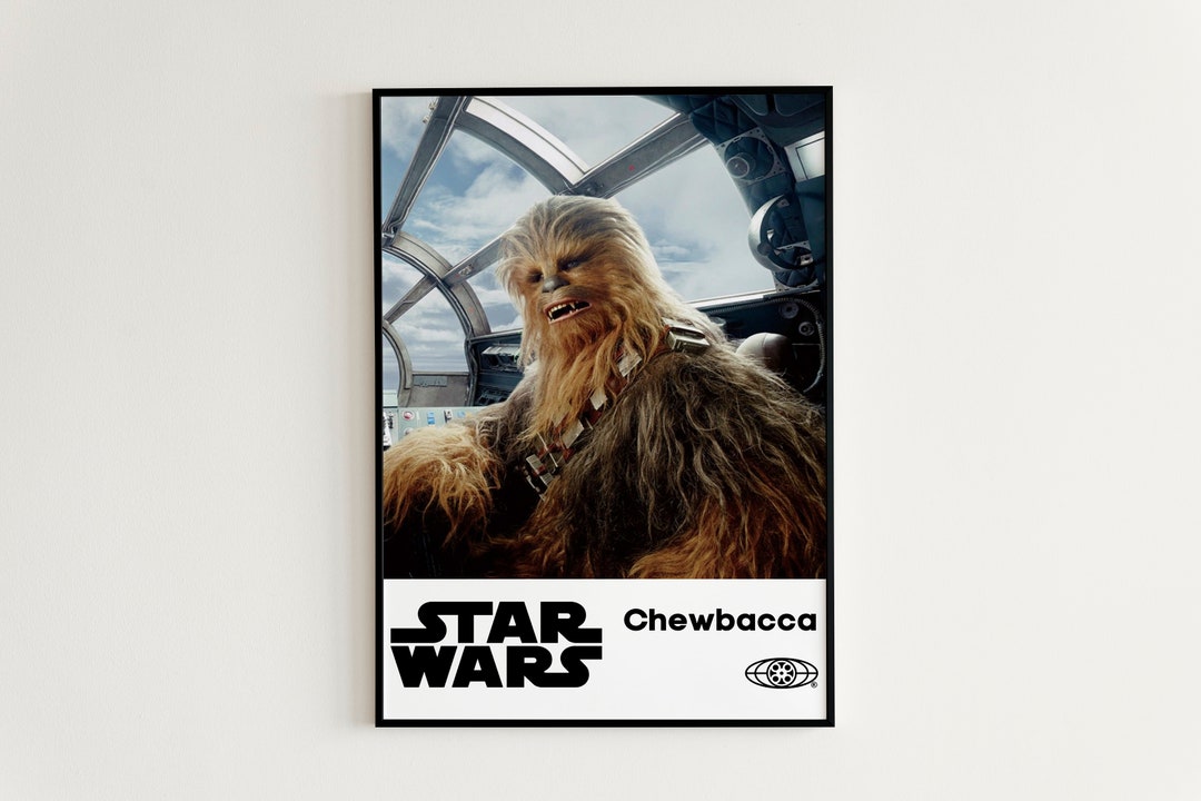 Minimal Chewbacca Poster Artwork - Star Wars Chewbacca Digital Art ...