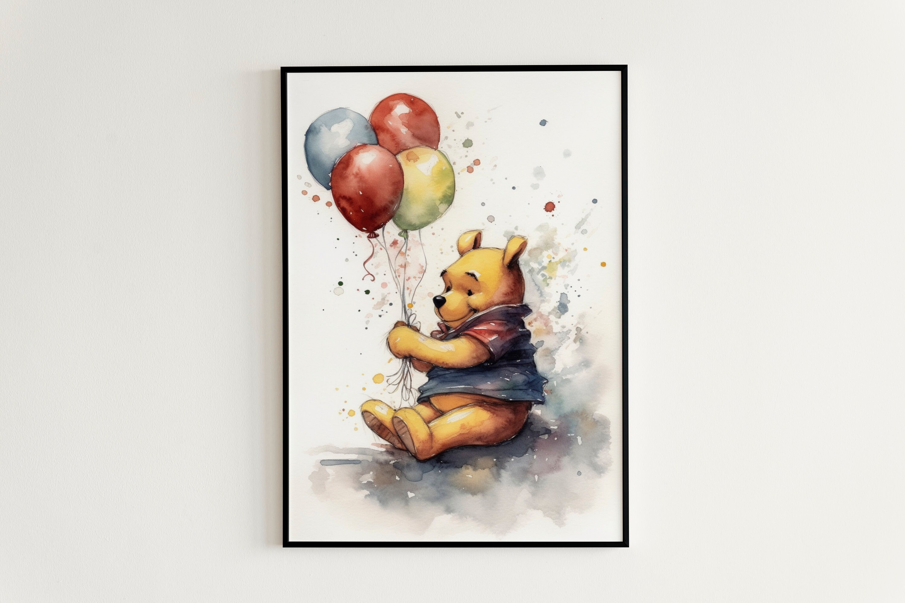 Winnie the Pooh Watercolor Print: High-quality Digital Art for Nursery ...