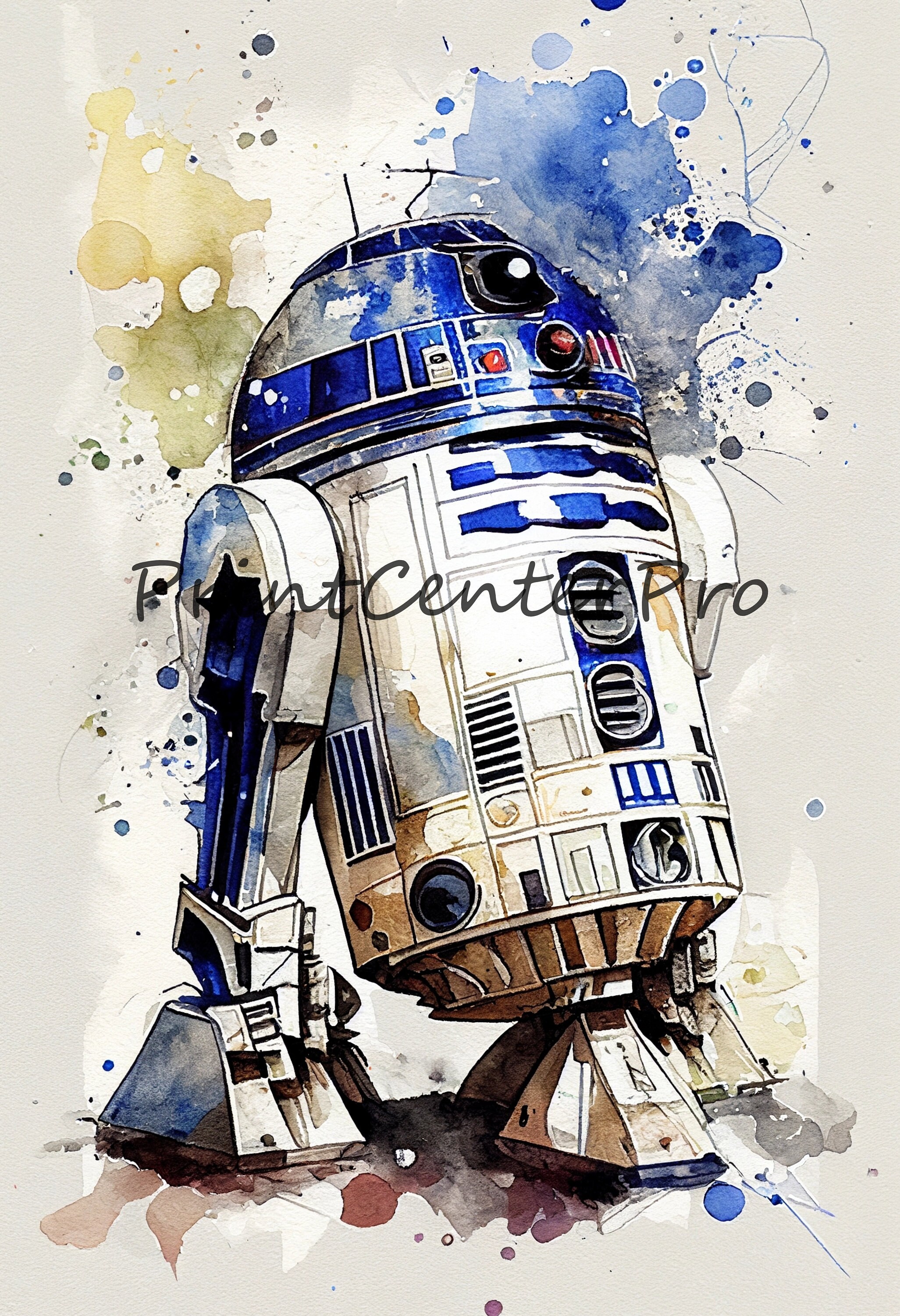 Star Wars Watercolor Digital Print Set 3 Prints R2D2 - Etsy