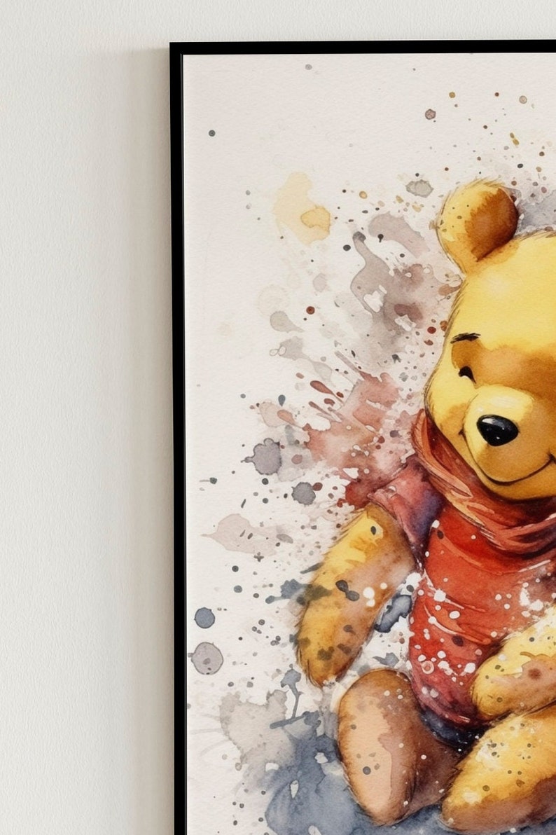 Winnie the Pooh Art Print Watercolor Poster Printable Pooh - Etsy