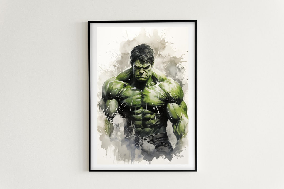 Hulk Watercolor Painting - High Quality - 7 Images Included - Instant ...