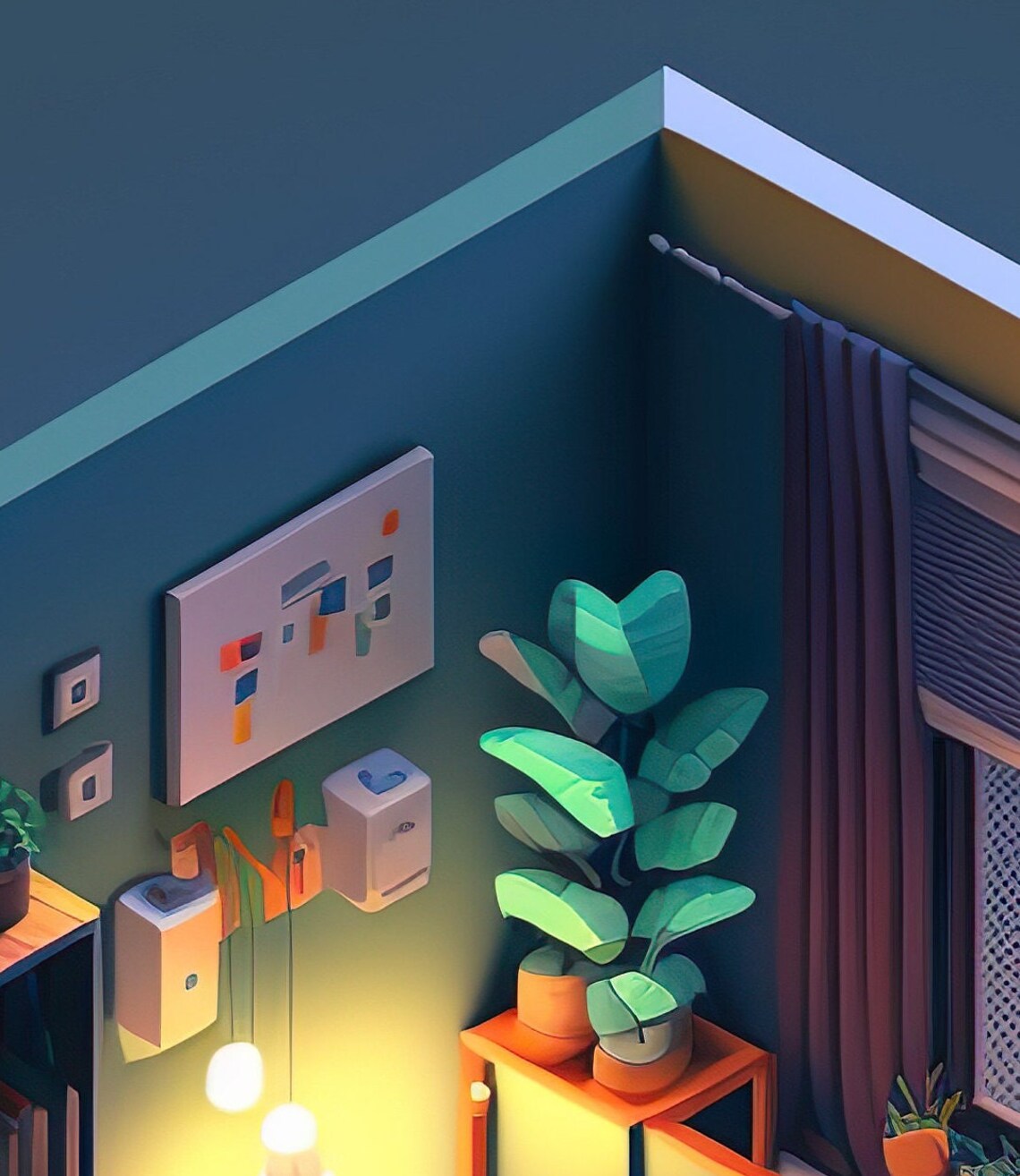Tiny Bedroom Isometric View - Etsy