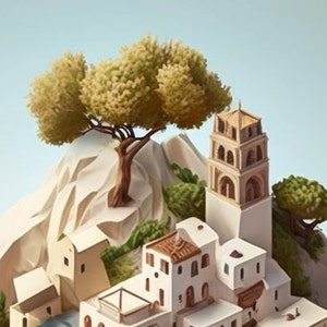 Tiny World Italy Travelling Digital Art - Etsy