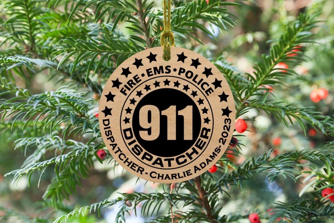 Personalized 911 Dispatcher Wood Ornament - Etsy