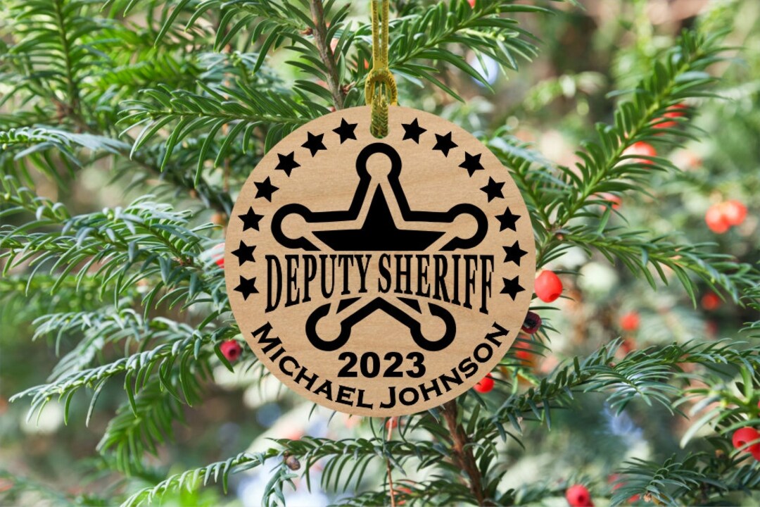 Personalized Deputy Sheriff Wood Ornament - Etsy