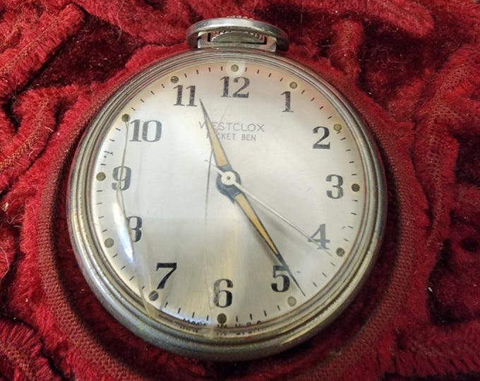Antique 1920s Westclox Pocket Ben Pocket Watch "boy Proof" Glowing ...