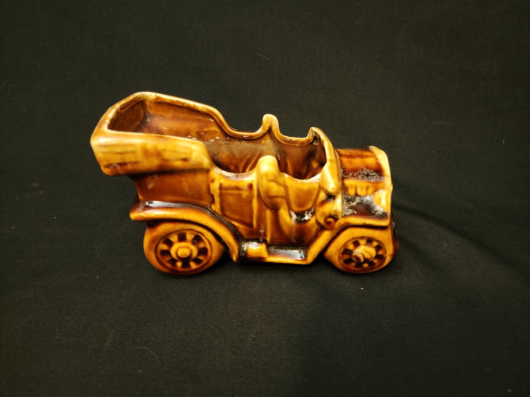 Mccoy Car Planter Amber Brown Glaze Mid-century Convertible Automobile ...