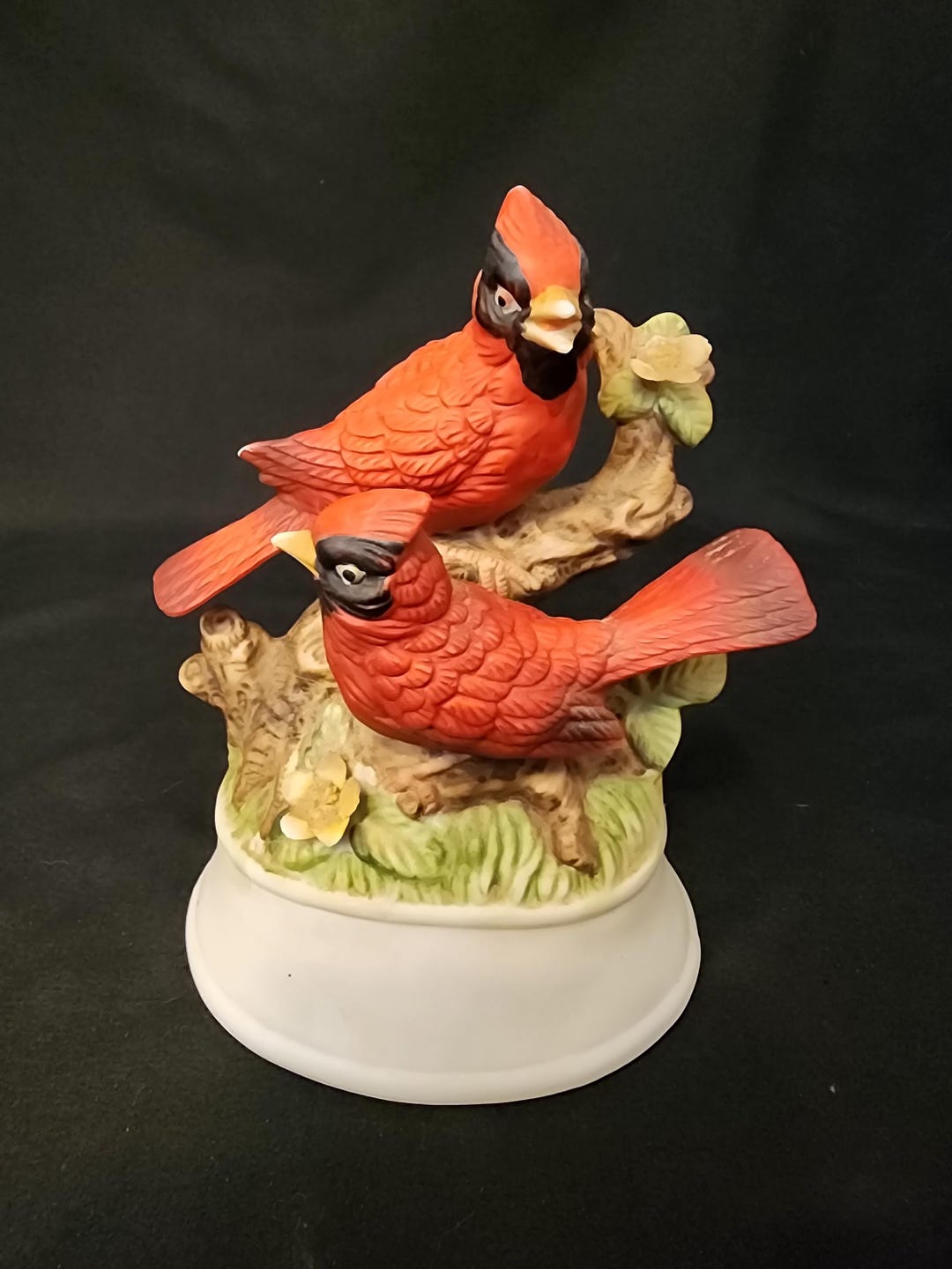 Vintage Bisque Porcelain Bird Statue Pair of Cardinals on Branch B19 - Etsy