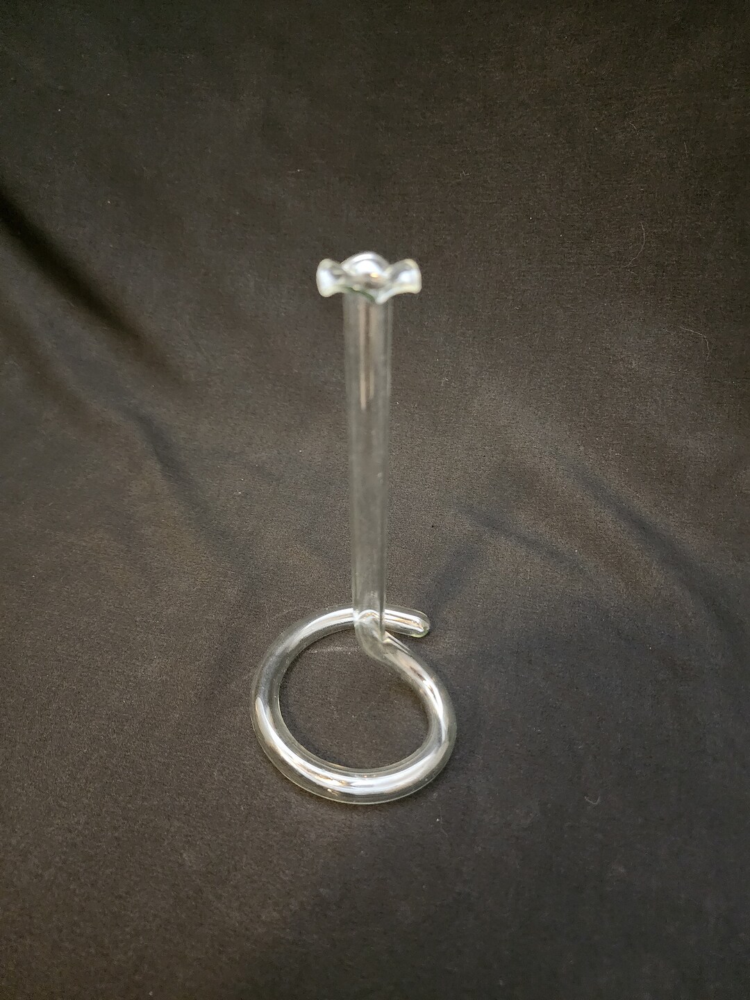 Vintage Bud Vase 7" Curved Glass Test Tube Twisted Art Glass Vase B26 ...