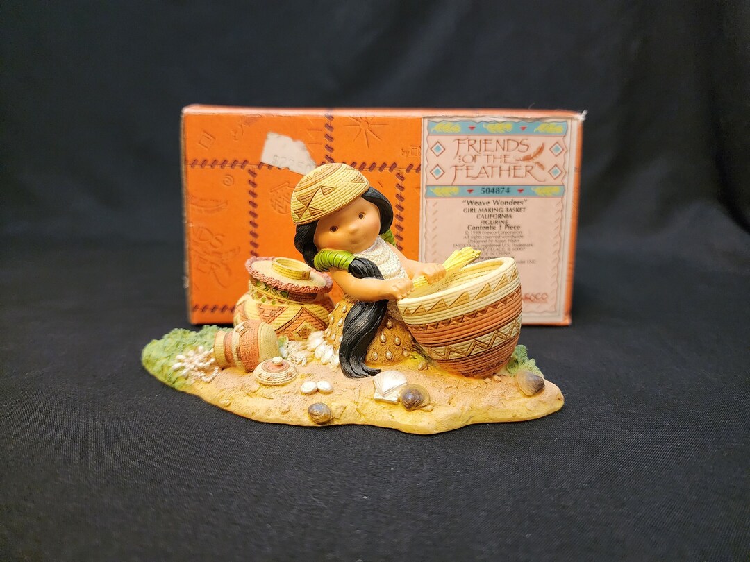 Friends of the Feather weave Wonders Girl Making Basket California Wbox ...