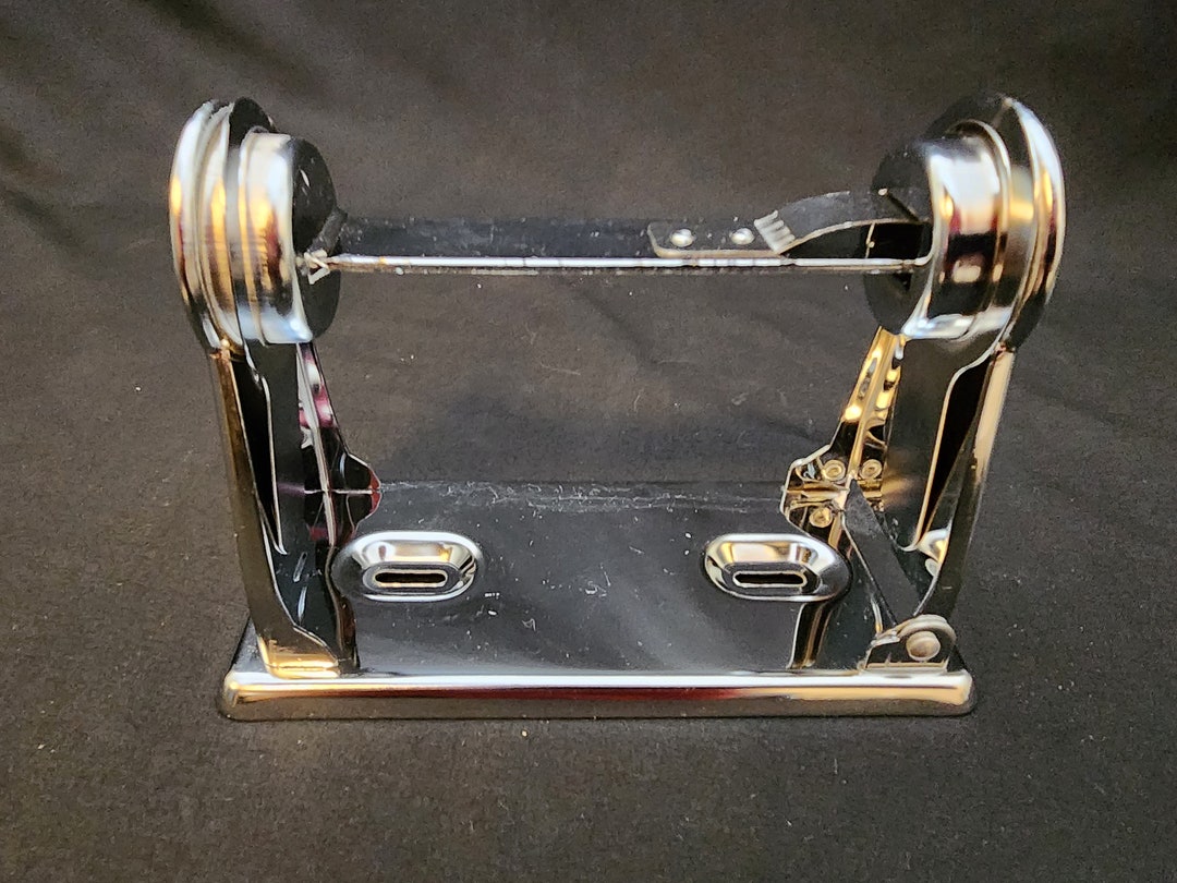 Vintage Locking Chrome Toilet Paper Holder Industrial Old Continental ...