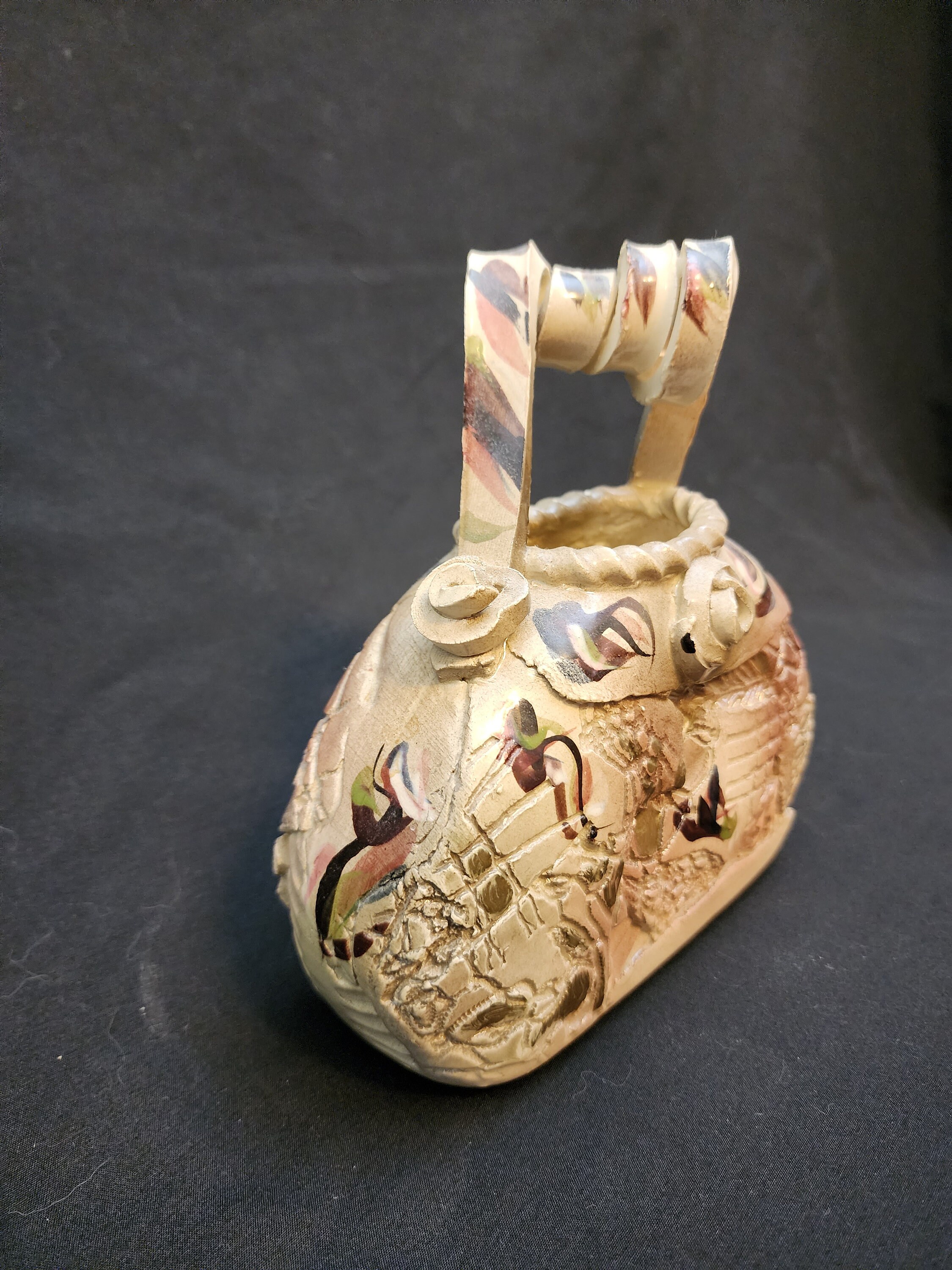 Signed Gail Markiewicz Handcrafted Art Pottery Vase Ceramic Purse ...