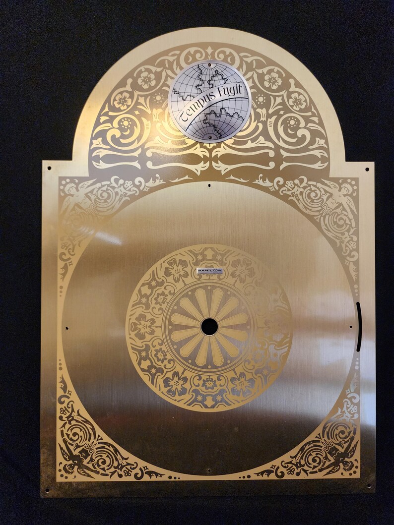 Vintage Solid Brass Hamilton Grandfather Clock Tempus Fugit Face ...