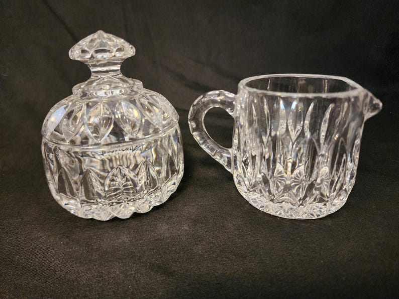 Vintage Gorham Full Lead Crystal Althea Creamer and Sugar Bowl B54 - Etsy