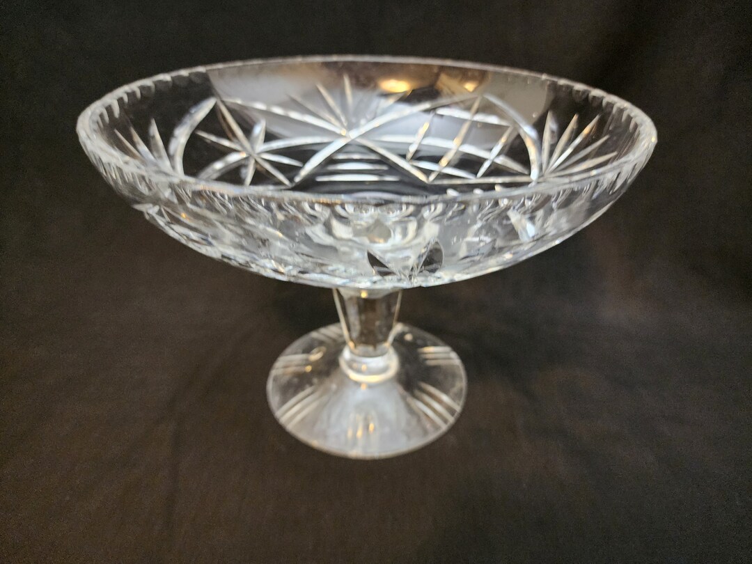 BCI Cut Crystal Footed Compote Bowl Made in Western Germany Mint - Etsy