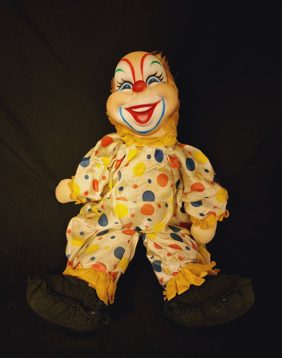 RUSHTON CLOWN 1978 Rubber Face Vintage HTF Doll 18” - Etsy